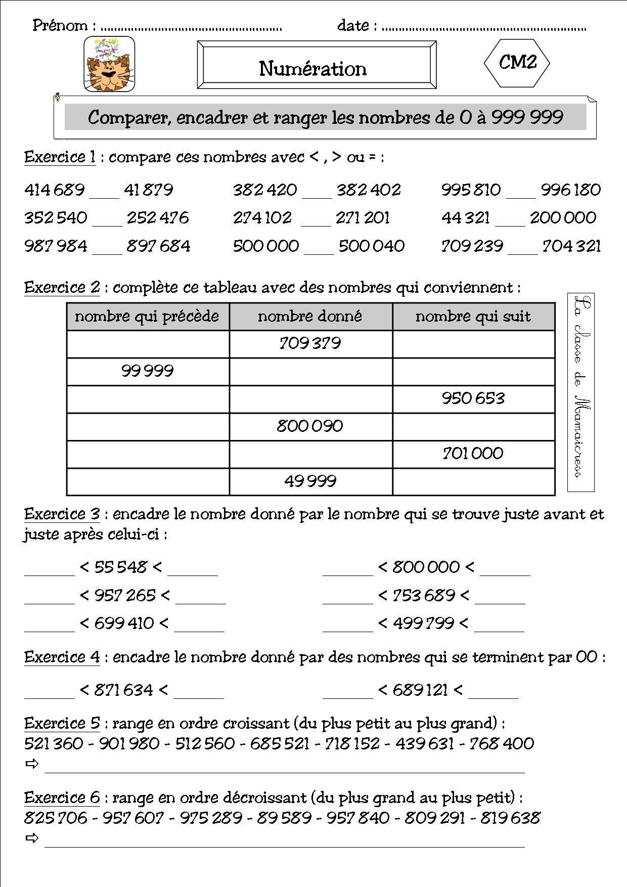 Num ration Et Addition CM2 La Classe De Mamaicress