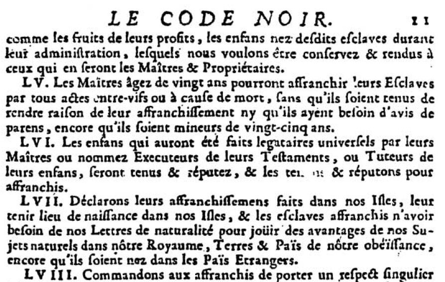 code noir article choquant