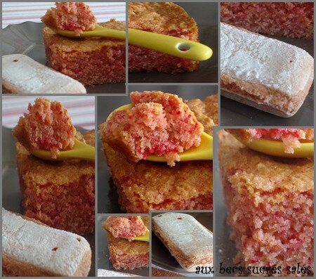 Gâteau moelleux aux biscuits roses de Reims - Aux becs sucrés salés